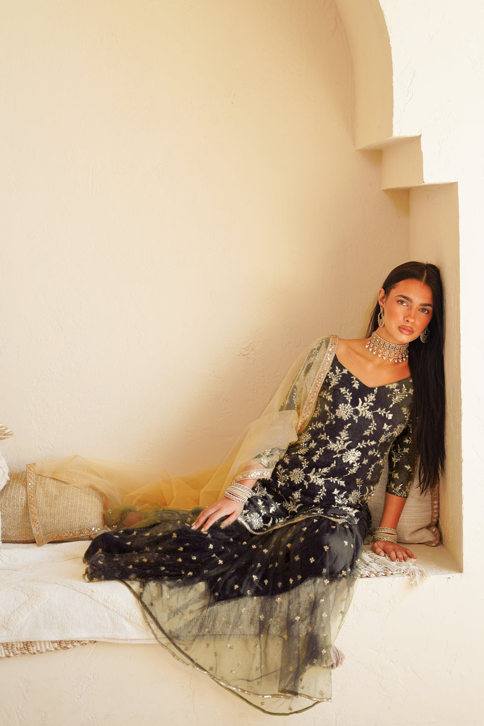 Onyx Sitara Suit and Dupatta | The Saree Room